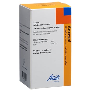 ANCESOL sol inj 10 mg/ml ad us vet. fl 100 ml | Pharmacie Sun Store