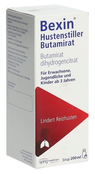 BEXINE Antitussif Butamirat sirop fl 200 ml | Pharmacie Sun Store