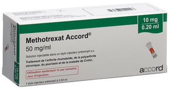 METHOTREXATE Accord sol inj 10 mg/0.2ml stylo injecteur prérempli ...