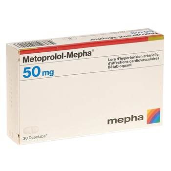 METOPROLOL Mepha depotabs 50 mg blist 30 pce | Pharmacie Sun Store