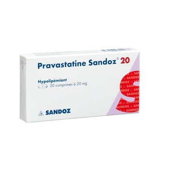 PRAVASTATINE Sandoz cpr 20 mg blist 30 pce | Pharmacie Sun Store