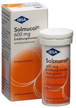 SOLMUCOL Erkältungshusten Brausetabl 600 mg Ds 10 Stk | Sun Store Apotheke