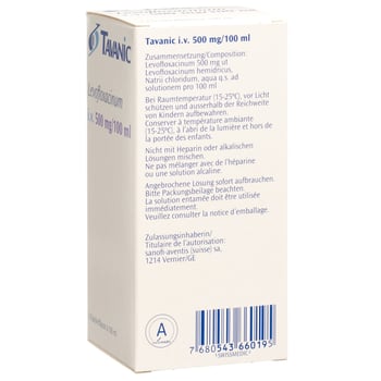 TAVANIC i.v. Inf Lös 500 mg/100ml Durchstf 100 ml | Sun Store Apotheke