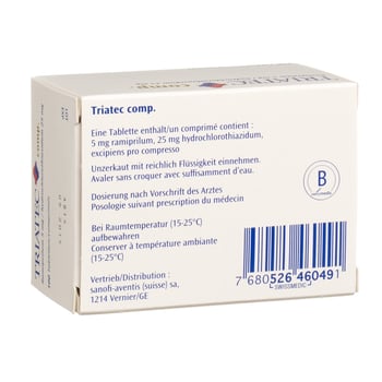 TRIATEC comp. Tabl 5/25 mg Blist 100 Stk | Sun Store Apotheke