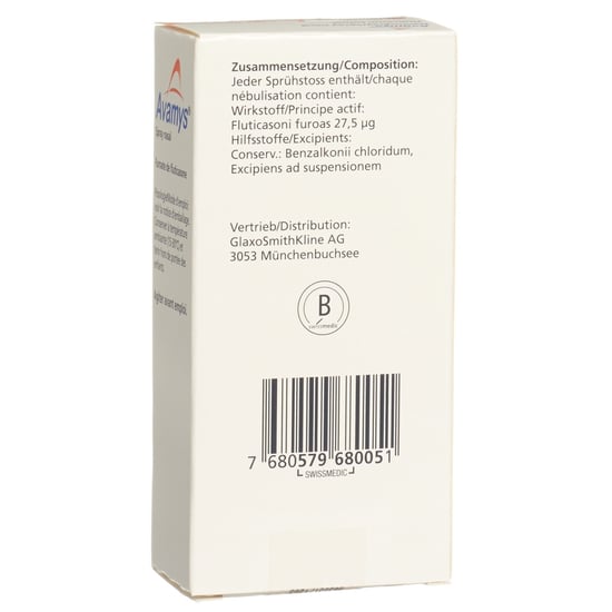 AVAMYS spray nasal 27.5 mcg/Dosis spr 120 dos | Pharmacie Sun Store