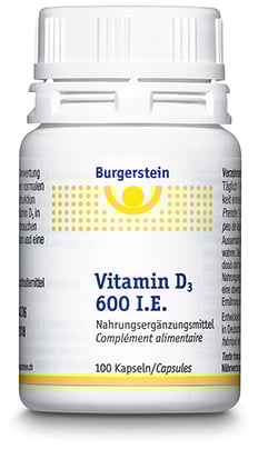 BURGERSTEIN Vitamin D3 Kaps 600 IE 100 Stk | Sun Store Apotheke