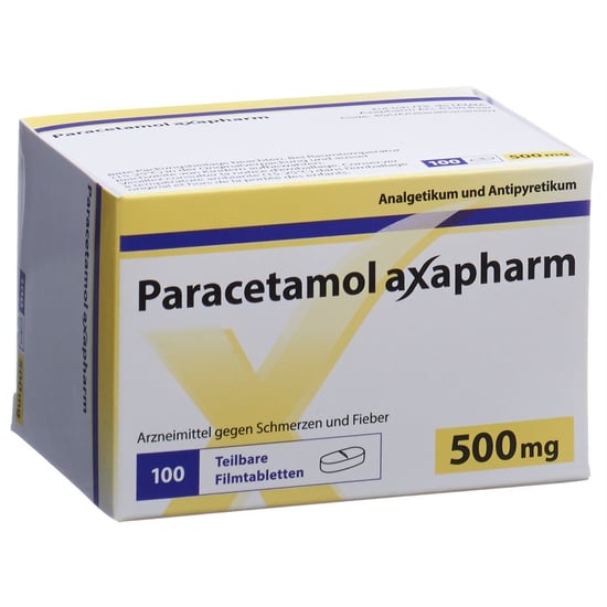 PARACETAMOL axapharm cpr pell 500 mg blist 100 pce | Pharmacie Sun Store