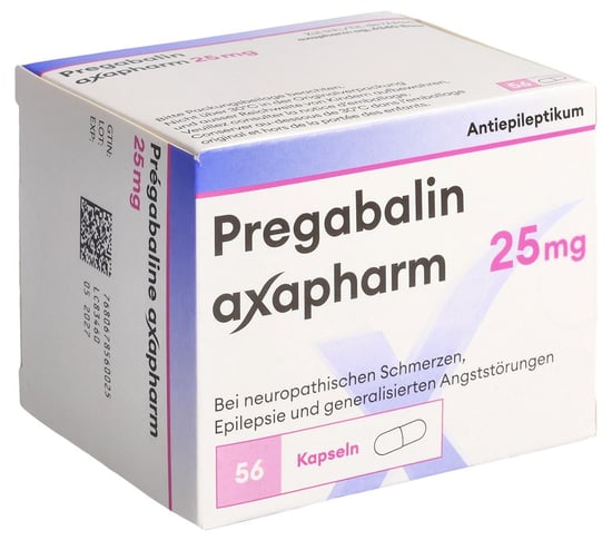 PREGABALINE axapharm caps 25 mg blist 56 pce | Pharmacie Sun Store