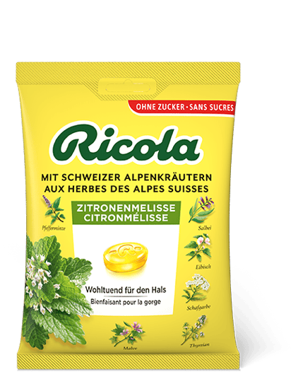 Ricola Kräuterbonbons Pastillen Zitronenmelisse ohne Zucker mit Stevia ...