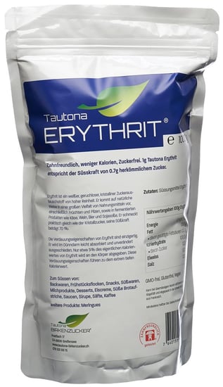 TAUTONA Erythrit Verschlussbeutel 1 kg | Sun Store Apotheke