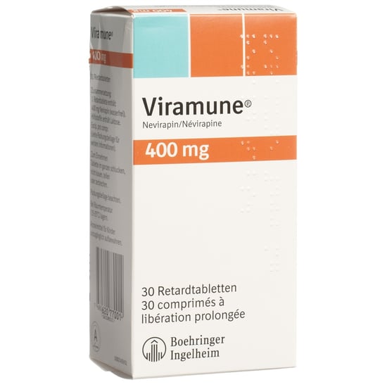 Viramune Ret Tabl 400 mg Blist 30 Stk