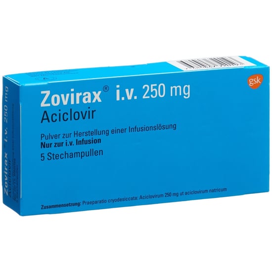 ZOVIRAX subst sèche 250 mg flac 5 pce | Pharmacie Sun Store
