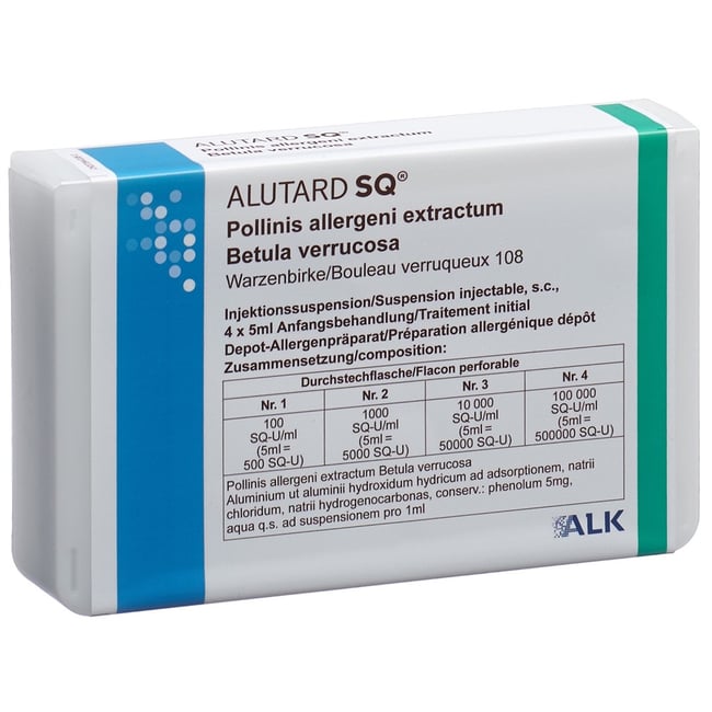 ALUTARD Betula verrucosa Inj Susp Anfangsbehandlung Durchstf 5 ml | Sun ...