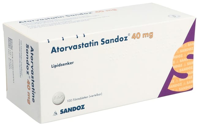ATORVASTATINE Sandoz Filmtabl 40 mg Blist 100 Stk | Sun Store Apotheke