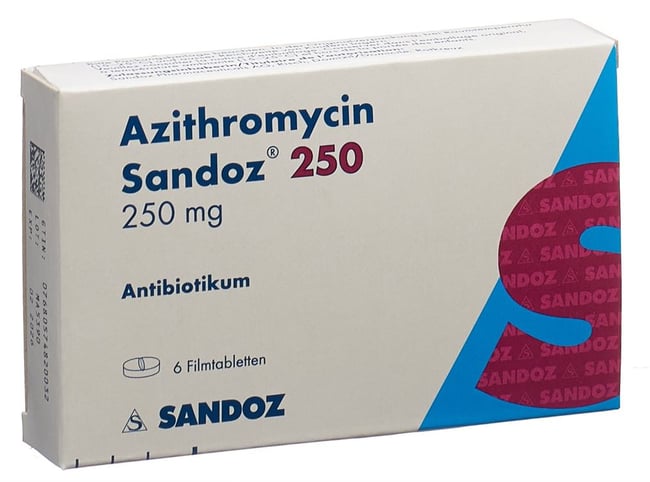 AZITHROMYCINE Sandoz Filmtabl 250 mg Blist 6 Stk | Sun Store Apotheke