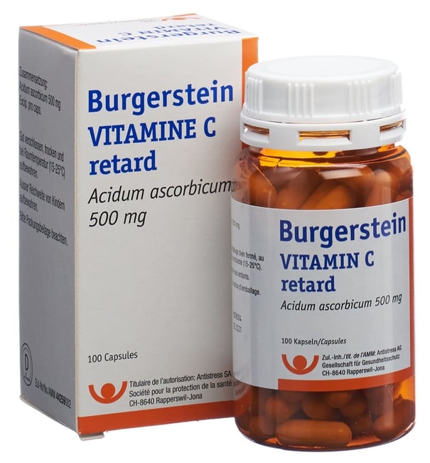 BURGERSTEIN Vitamin C Ret Kaps 500 mg Ds 100 Stk | Sun Store Apotheke