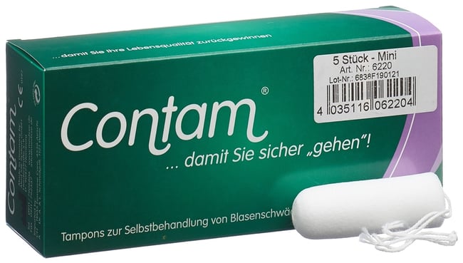 CONTAM Vaginaltampon 22mm Mini 5 Stk | Sun Store Apotheke