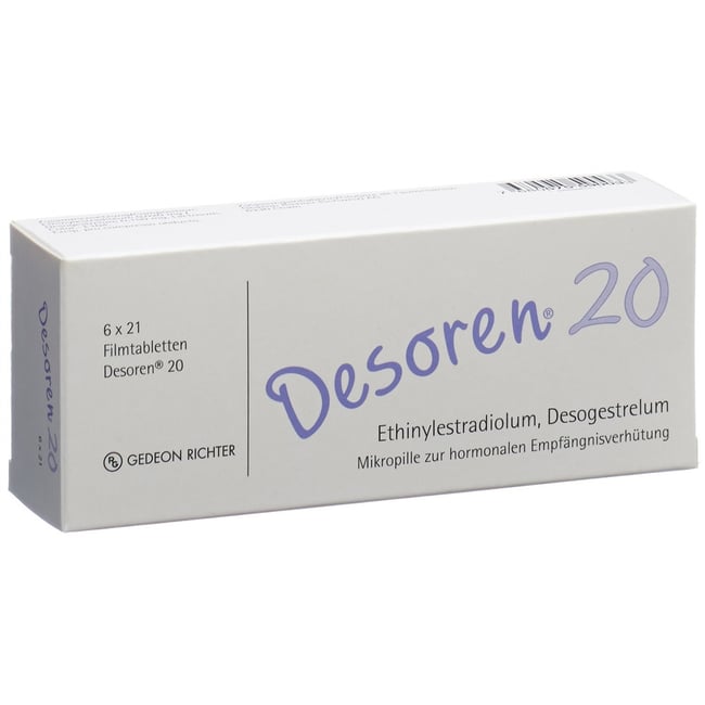 DESOREN 20 cpr pell blist 21 pce | Pharmacie Sun Store