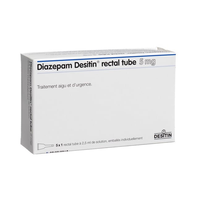 DIAZEPAM rectal tube sol 5 mg tb 2.5 ml | Pharmacie Sun Store