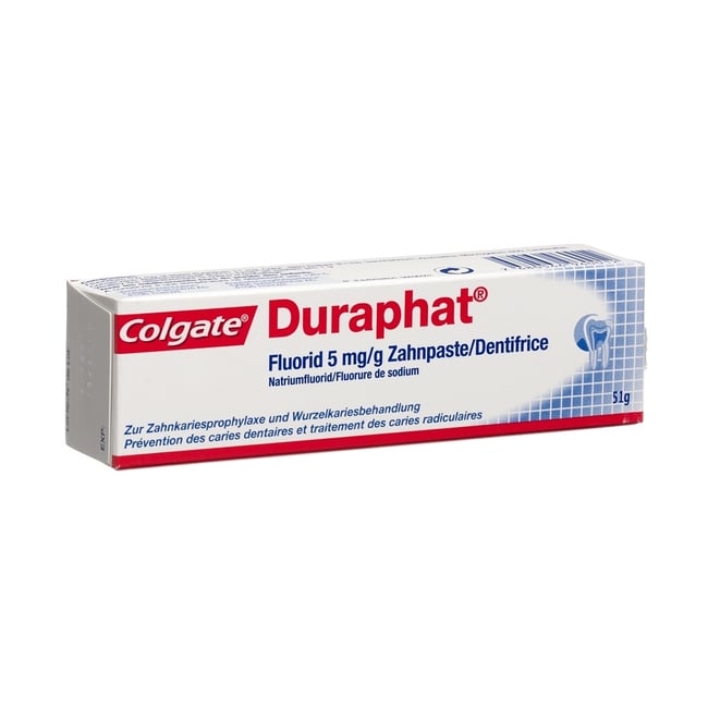 DURAPHAT Fluorid Dentifrice pâte 5 mg/g tb 51 g | Pharmacie Sun Store