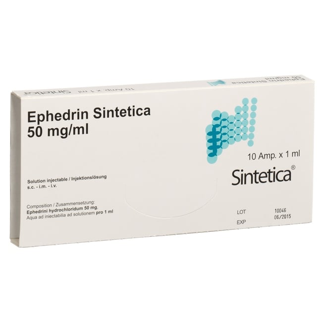 EPHEDRINE Sintetica sol inj 50 mg/ml ampoule amp 1 ml | Pharmacie Sun Store