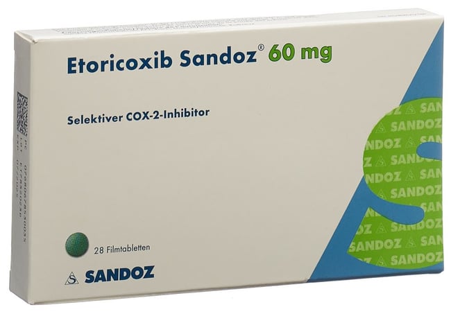 ETORICOXIB Sandoz Filmtabl 60 mg Blist 28 Stk | Sun Store Apotheke