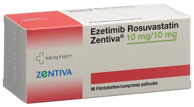 EZETIMIBE ROSUVASTATINE Zentiva Filmtabl 10 mg/10 mg Blist 90 Stk | Sun ...