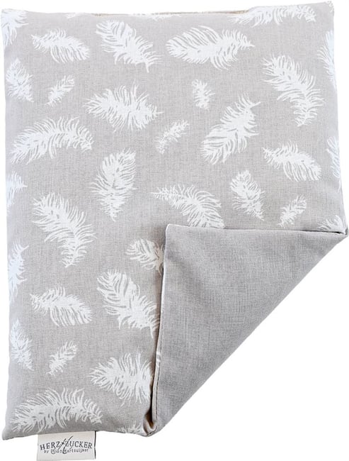 HERZZUCKER Coussin chauffant colza 26x21cm plumes beiges sach 1 pce ...
