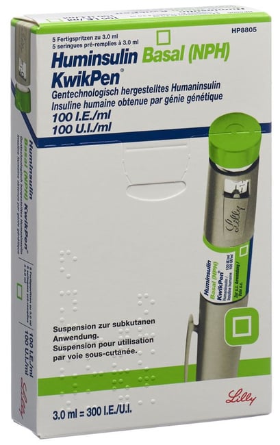 HUMINSULIN Basal KwikPen susp inj stylo pré 3 ml | Pharmacie Sun Store