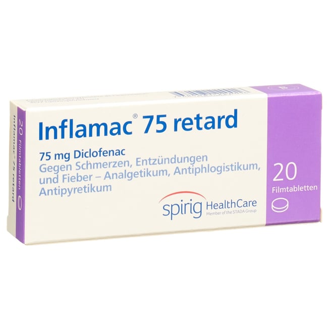 INFLAMAC retard cpr pell ret 75 mg blist 20 pce | Pharmacie Sun Store