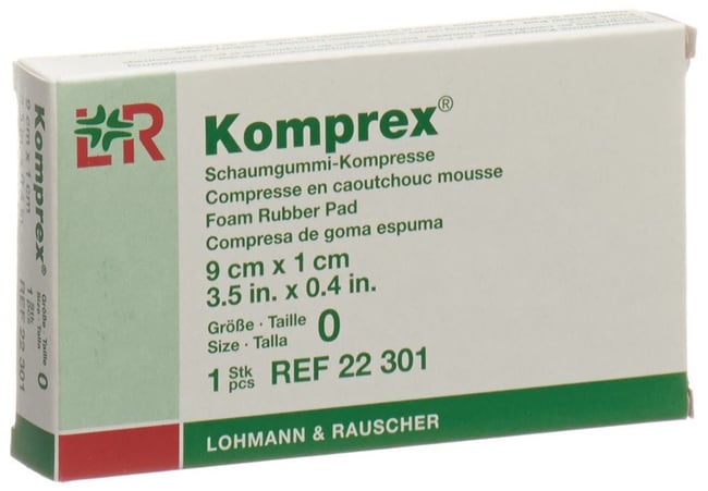 KOMPREX compresse en caoutchouc mousse 9x5x1cm 1 pce | Pharmacie Sun Store