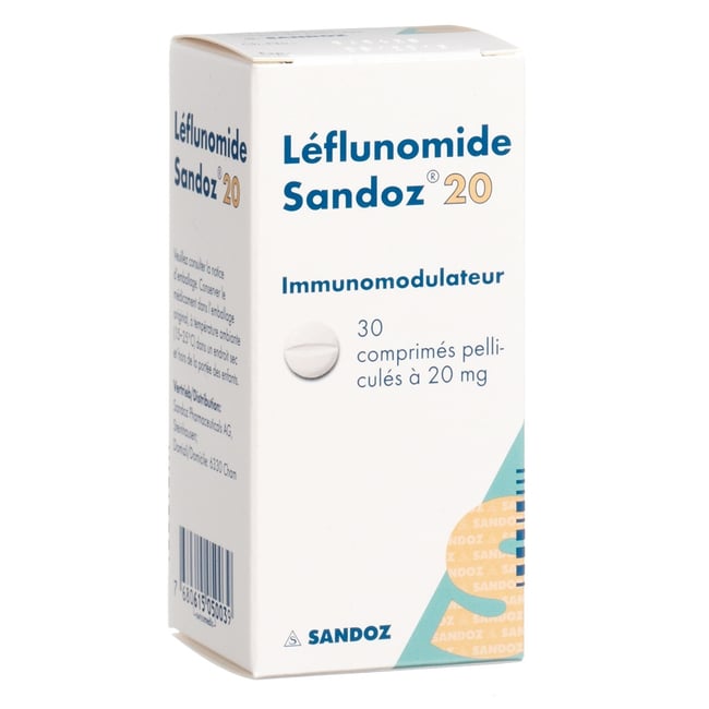 LEFLUNOMIDE Sandoz cpr pell 20 mg bte 30 pce | Pharmacie Sun Store