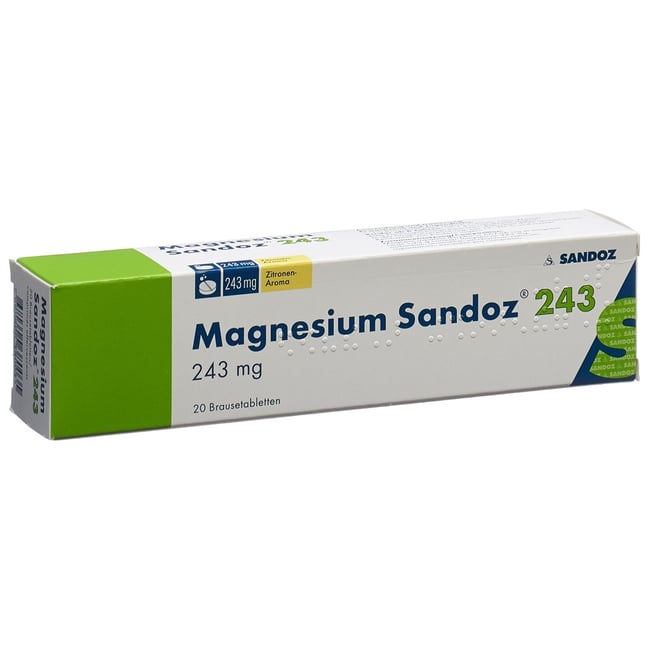 MAGNESIUM Sandoz cpr eff 243 mg bte 20 pce | Pharmacie Sun Store