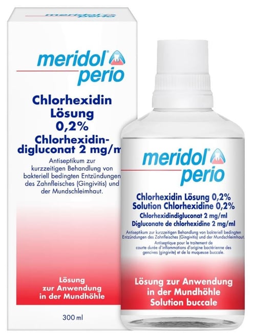 meridol perio chlorhexidine sol 0.2 % fl 300 ml | Pharmacie Sun Store