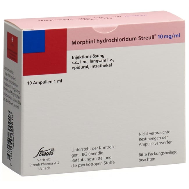 MORPHINE HCL Streuli sol inj 10 mg/ml amp 1 ml | Pharmacie Sun Store