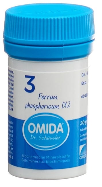 Omida Nr3 Ferrum phosphoricum Tabl 12 D Ds 20 g | Sun Store Apotheke