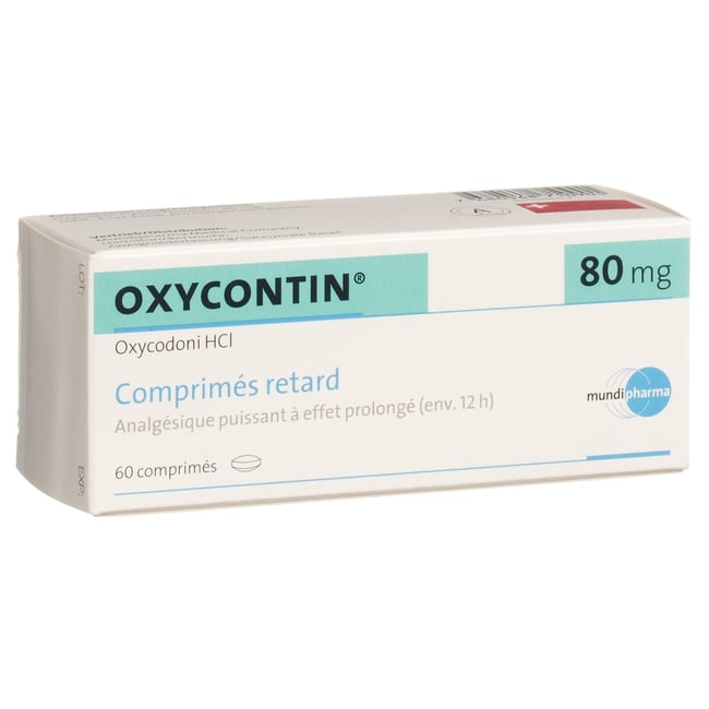 OXYCONTIN cpr ret 80 mg blist 60 pce | Pharmacie Sun Store