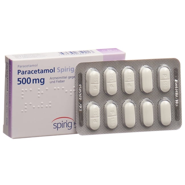 PARACETAMOL Spirig HC cpr pell 500 mg blist 20 pce | Pharmacie Sun Store