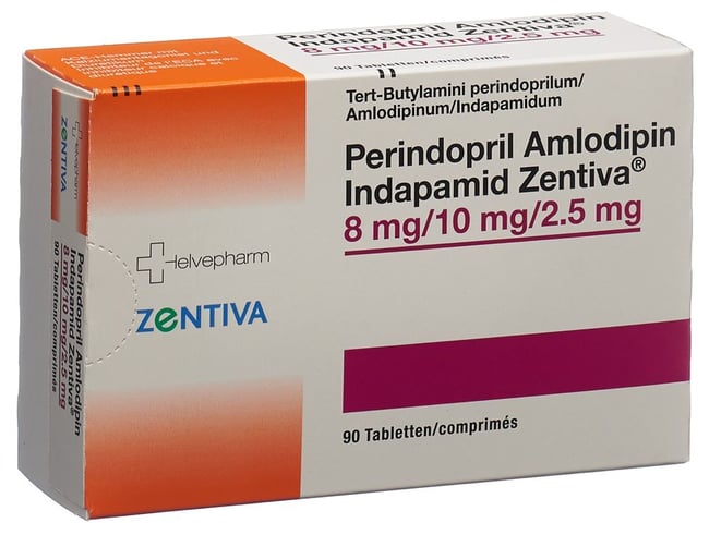 PERINDOPRIL AMLODIPINE Zentiva Tabl 8mg/10mg/2.5mg Blist 90 Stk | Sun ...