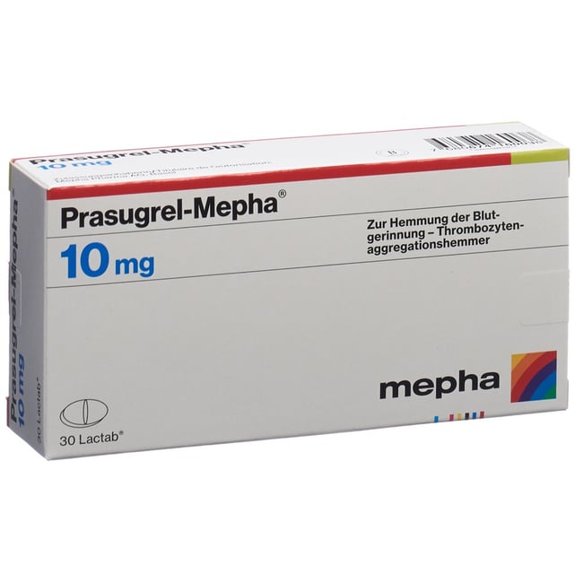 PRASUGREL Mepha Lactab 10 mg blist 30 pce | Pharmacie Sun Store
