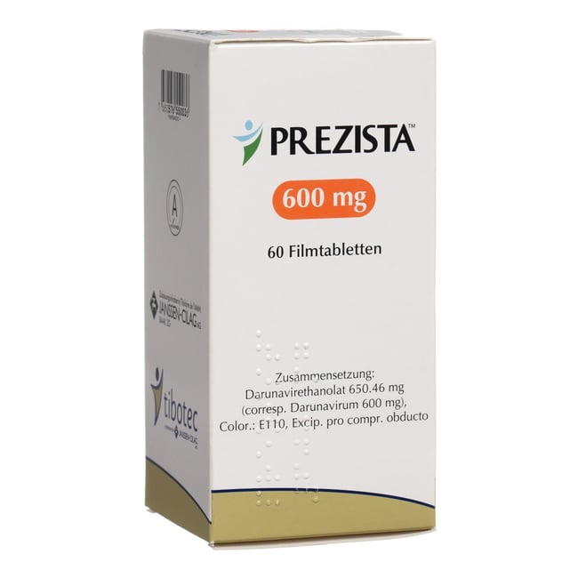 PREZISTA cpr pell 600 mg bte 60 pce | Pharmacie Sun Store