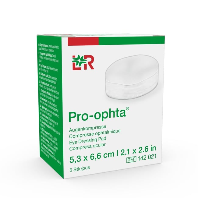 PRO OPHTA Augenkompressen 5.3x6.6cm steril 5 Stk | Sun Store Apotheke