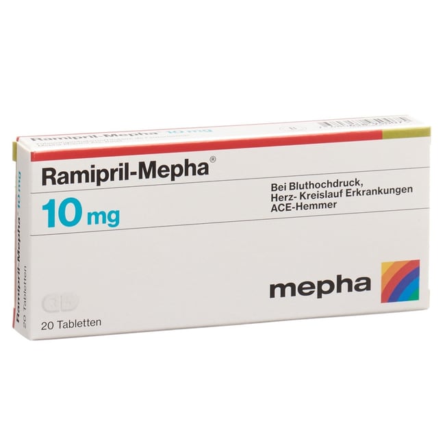 RAMIPRIL Mepha Tabl 10 mg Blist 20 Stk | Sun Store Apotheke
