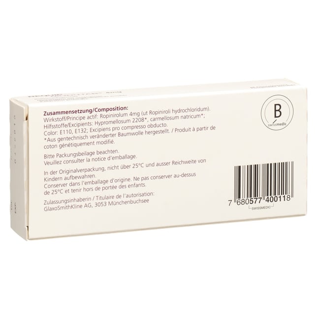 REQUIP Modutab cpr pell 4 mg blist 28 pce | Pharmacie Sun Store