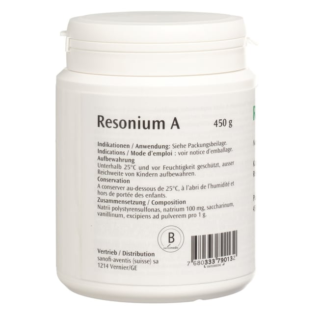 RESONIUM A pdr bte 450 g | Pharmacie Sun Store