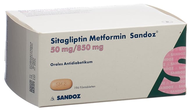 SITAGLIPTINE Metformin Sandoz Filmtabl 50mg/850mg Blist 196 Stk | Sun ...