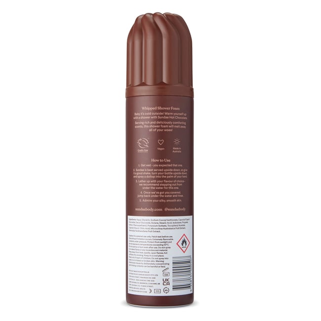 SUNDAE whipped body shower foam mousse hot chocolate aéros 265 ml ...