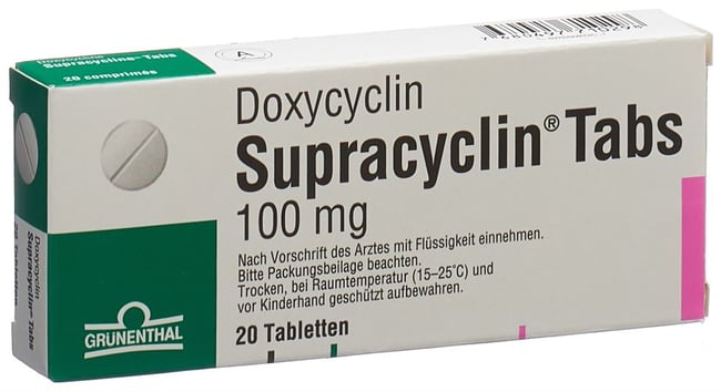 SUPRACYCLIN Tabs cpr 100 mg blist 20 pce | Pharmacie Sun Store