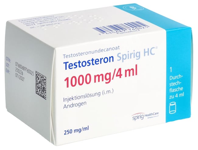 TESTOSTERON Spirig HC Inj Lös 1000 mg/4ml Durchstf 1 Stk | Sun Store ...