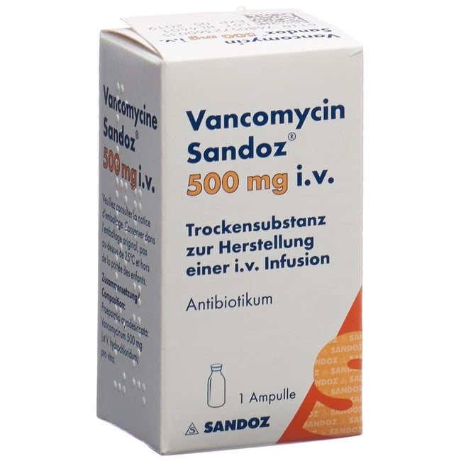 VANCOMYCINE Sandoz subst sèche 500 mg i.v. flac 1 pce | Pharmacie Sun Store